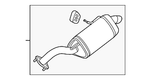 28710-B2500 - Rear Muffler 2014-2019 Kia Soul | Kia.Parts Store
