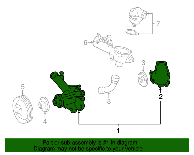 111-200-23-01 - Water Pump 1998-2000 Mercedes-Benz | Mercedes-Benz USA ...