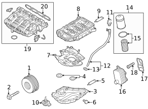 2018-2024 Volkswagen Upper Oil Pan 06K-103-603-CT | AutoNationParts.com