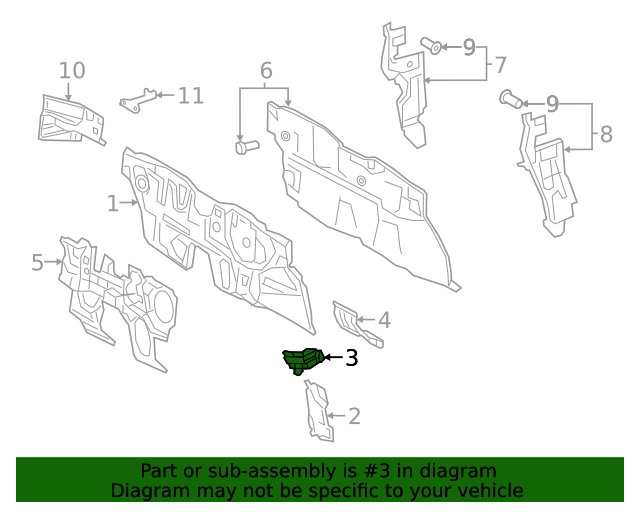 55137-47040 - Dashboard Panel Brace 2019-2024 Lexus | AutoNationParts.com