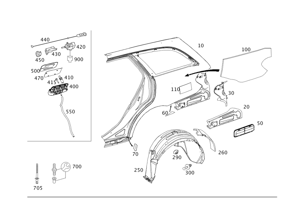 204-820-53-97 - Central Locking Motor 2006-2018 Mercedes-Benz ...