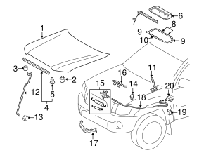 53510-04040 - Hood Latch 2012-2015 Toyota Tacoma | AutoNationParts.com