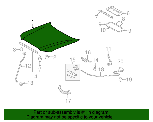 53301-04210 - Hood - 2012-2015 Toyota Tacoma | OEM Genuine Toyota Parts