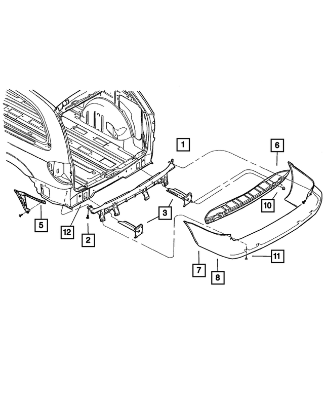 2001-2007 Mopar Rear Rail Extension, Right 4857210AD | Mopar Estores