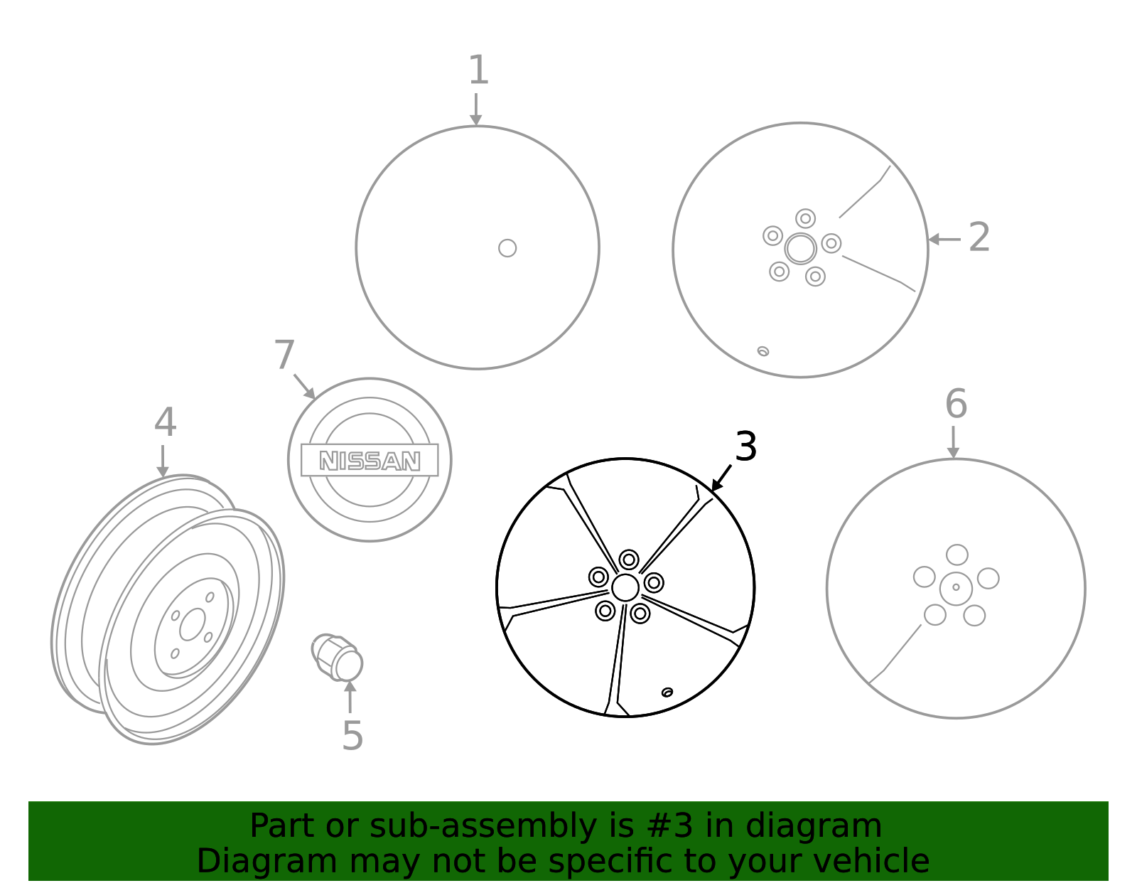 2020-2023 Nissan Sentra Wheel, Alloy 40300-6LB3B | OEM Parts Online