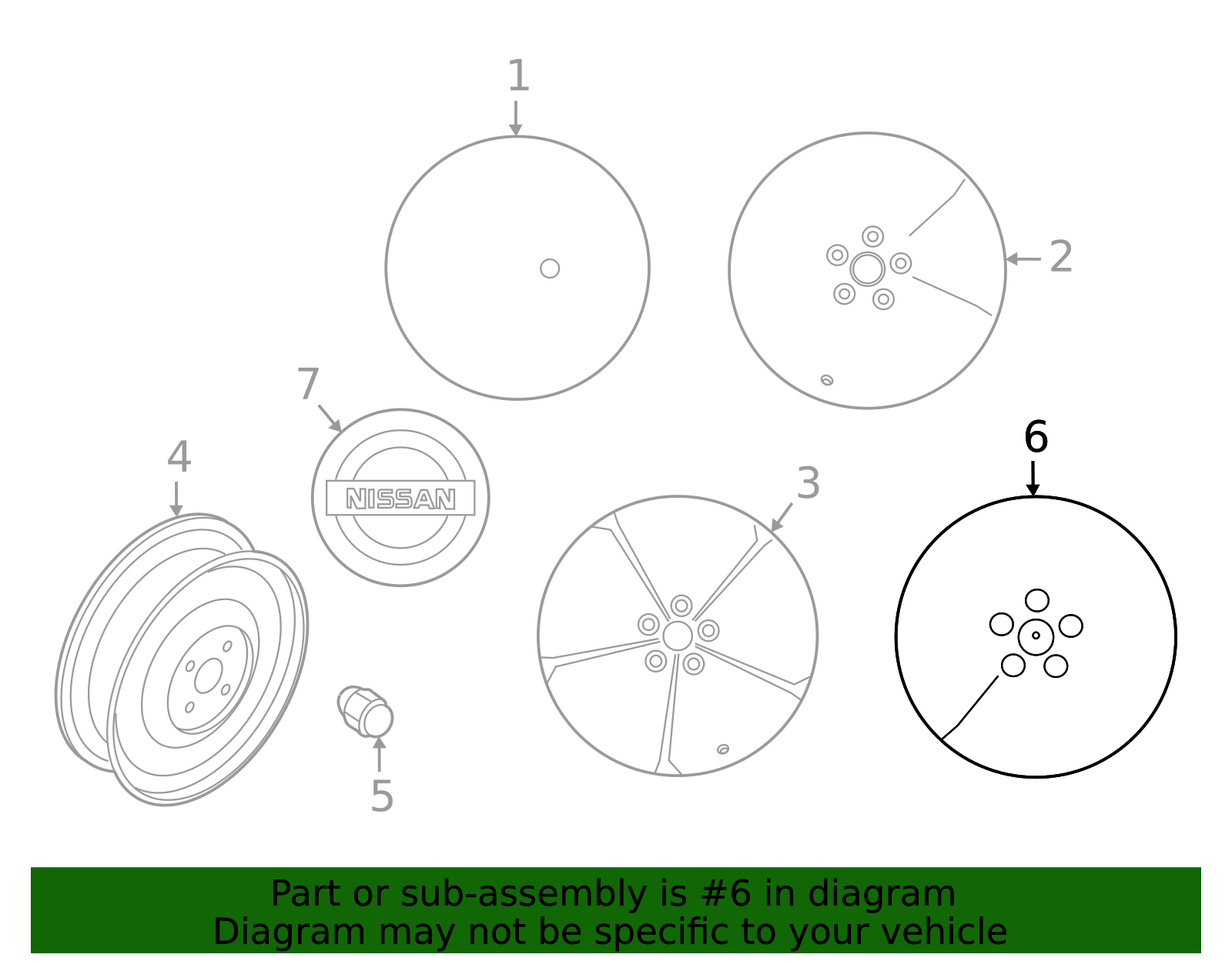 2024-2025 Nissan Sentra Wheel Cover 40315-6LY0A | Temecula Nissan Parts