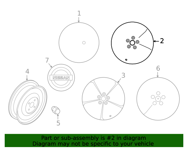2024 Nissan Sentra Wheel, Alloy 40300-6LY3A | OEM Parts Online