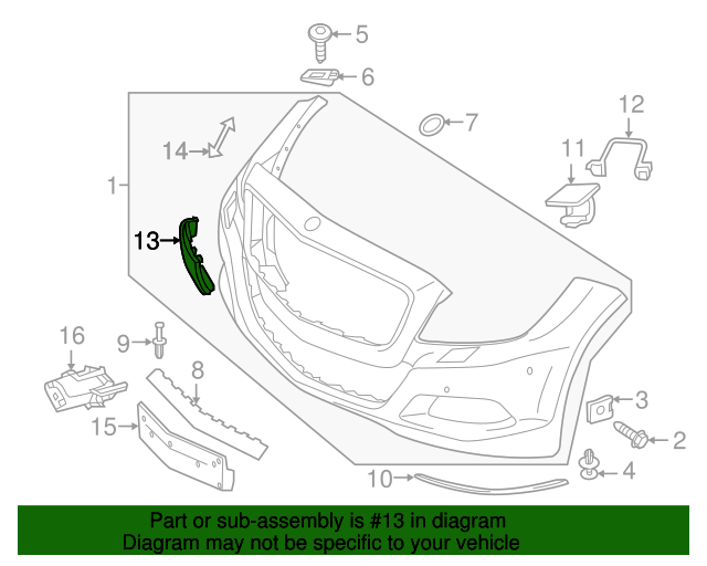 218-885-03-26-9999 - Tow Eye Cap 2012-2014 Mercedes-Benz CLS 550 ...