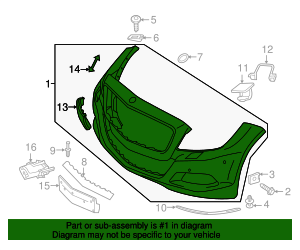 Mercedes-Benz OEM Bumper Cover Part# 218-880-10-40-9999 | OEM Vehicle Parts