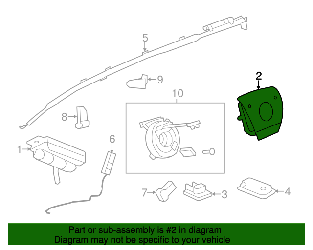 Dark Titanium Steering Wheel Airbag 87862688 | GMPartsDirect.com