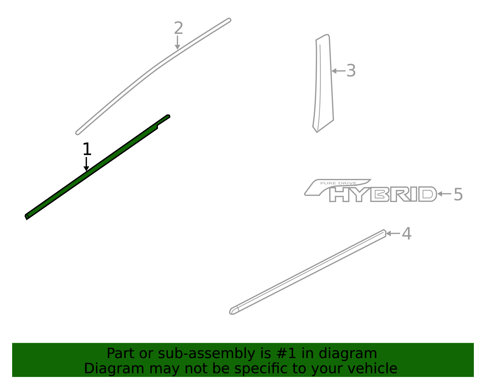 2014-2020 Nissan Rogue Belt Molding 80820-4CL0A | Bill Kay Nissan Parts