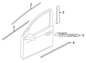 2017-2020 Nissan Rogue Frame Molding 80283-4CA0A | Nissan Parts ...