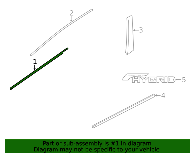 2014-2020 Nissan Rogue Belt Molding 80821-4CL0A | Nissan Parts Plus
