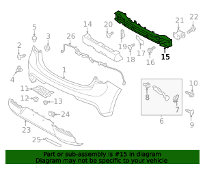 86631-H9010 - Impact Bar 2018-2023 Kia Rio | Kia.Parts Store