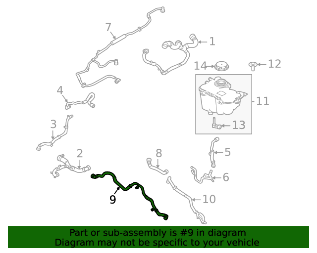 Genuine OEM Oil Cooler Line Part# LR140867 Fits 2021 Land Rover Range ...