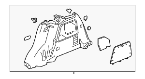 2013-2022 Buick Encore Black Passenger Side Quarter Lower Rear Trim ...