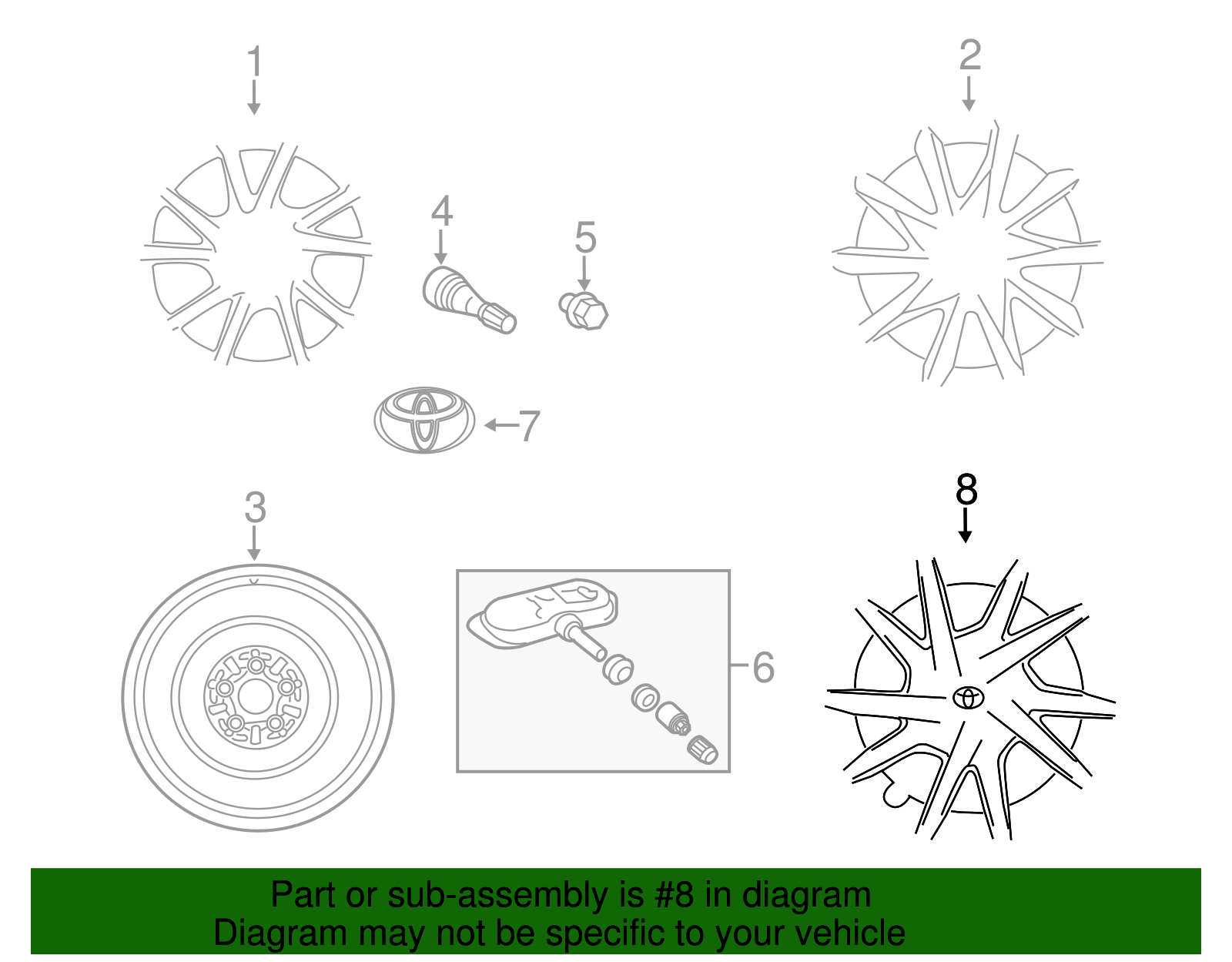 2015-2017 Toyota Prius V 2015-2017 Toyota Prius V - Wheel Cover 42602 ...