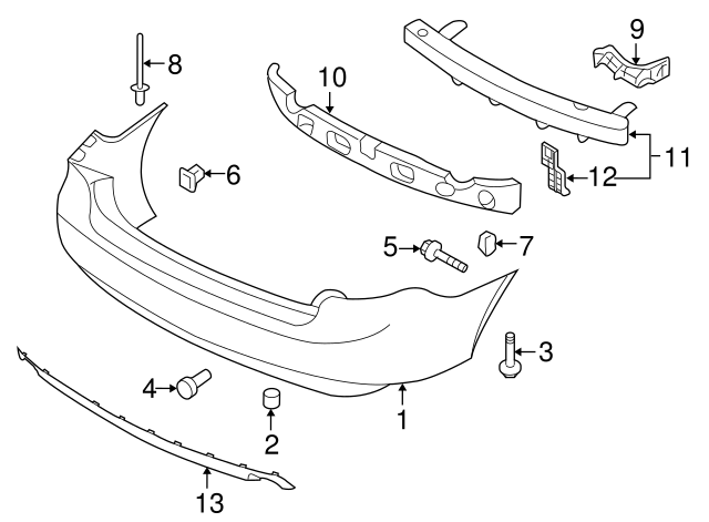 2009-2010 Kia Optima OEM NEW 08-10 Kia Optima Sedan Bracket-Rear Beam ...