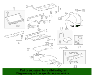 1998-2024 Lexus Trunk Side Trim Retainer Clip 90467-12069 | Lexus OEM ...