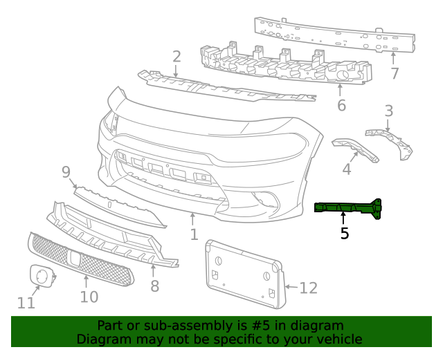 2015-2023 Dodge Charger Reinforce 68226544AB | Mopar Parts Canada