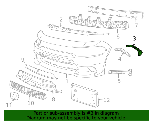 2015-2023 Dodge Charger Bracket 68226533AA | TascaParts.com