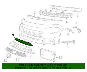 2015-2021 Dodge Charger Filler Panel 68225517AA | TascaParts.com