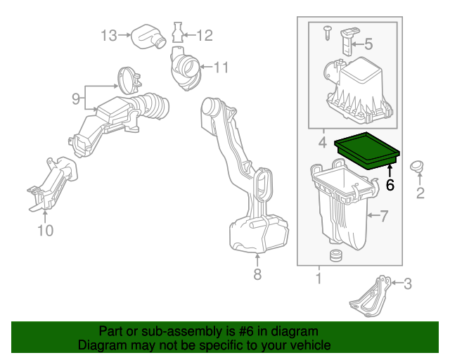 2012-2024 Toyota Air Filter 1780121060 | Toyota Parts Center
