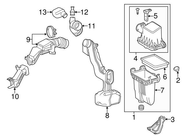Air Inlet Tube - 2016-2022 Toyota (17752-37121) | Kendall Toyota