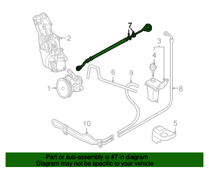 8E1-422-893-DF - Pressure Hose 2002-2006 Audi | Audi OEM Parts
