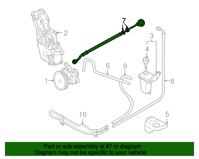 8E1-422-893-DF - Pressure Hose 2002-2006 Audi | Audi OEM Parts