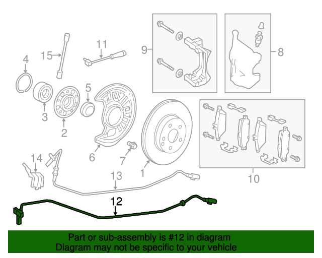 2014-2019 Mercedes-Benz Wear Indicator Harness 246-540-82-13 | MB OEM Parts