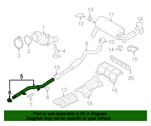 18307633123 - 2012-2016 BMW Exhaust Pipe (18-30-7-633-123) | BMW of ...