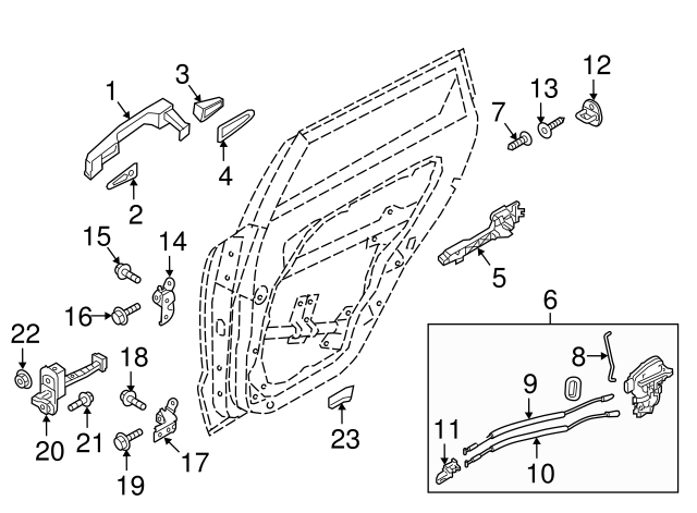 82665-G5000 - Handle Base - 2017-2022 Kia | Kia Auto Parts