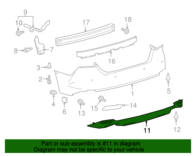 52169-06150 - Valance Panel 2018-2024 Toyota Camry | AutoNationParts.com