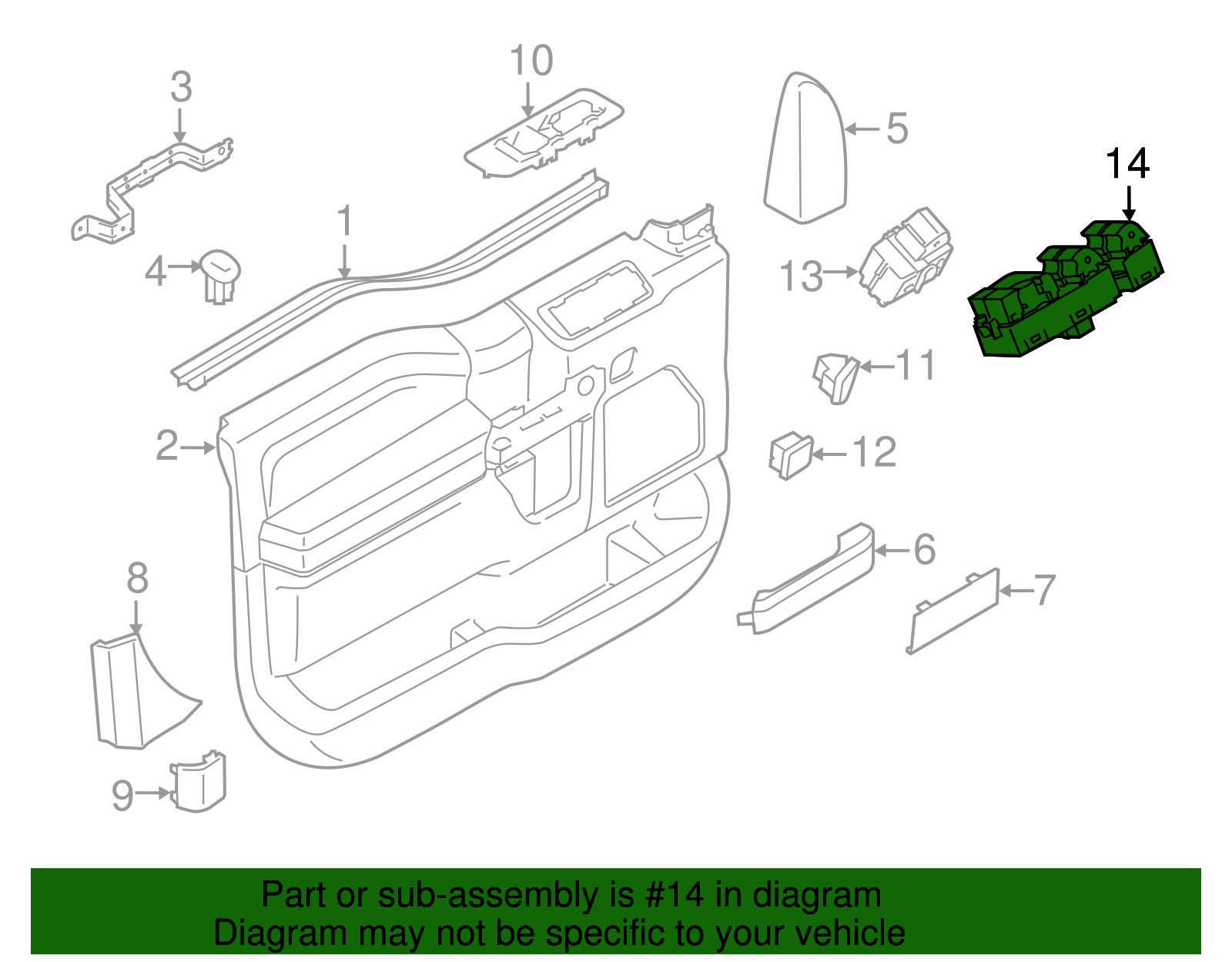 HC3Z-14529-CA - Window Switch 2017 Ford | Ford Parts Direct