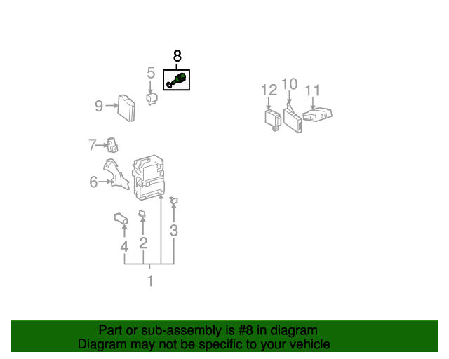 84340-09310 - Brake Light Switch 2012 Lexus ES350 | AutoNationParts.com