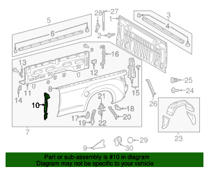 2014-2017 Toyota Tundra Corner Panel 65503-0C060 | Toyota Parts