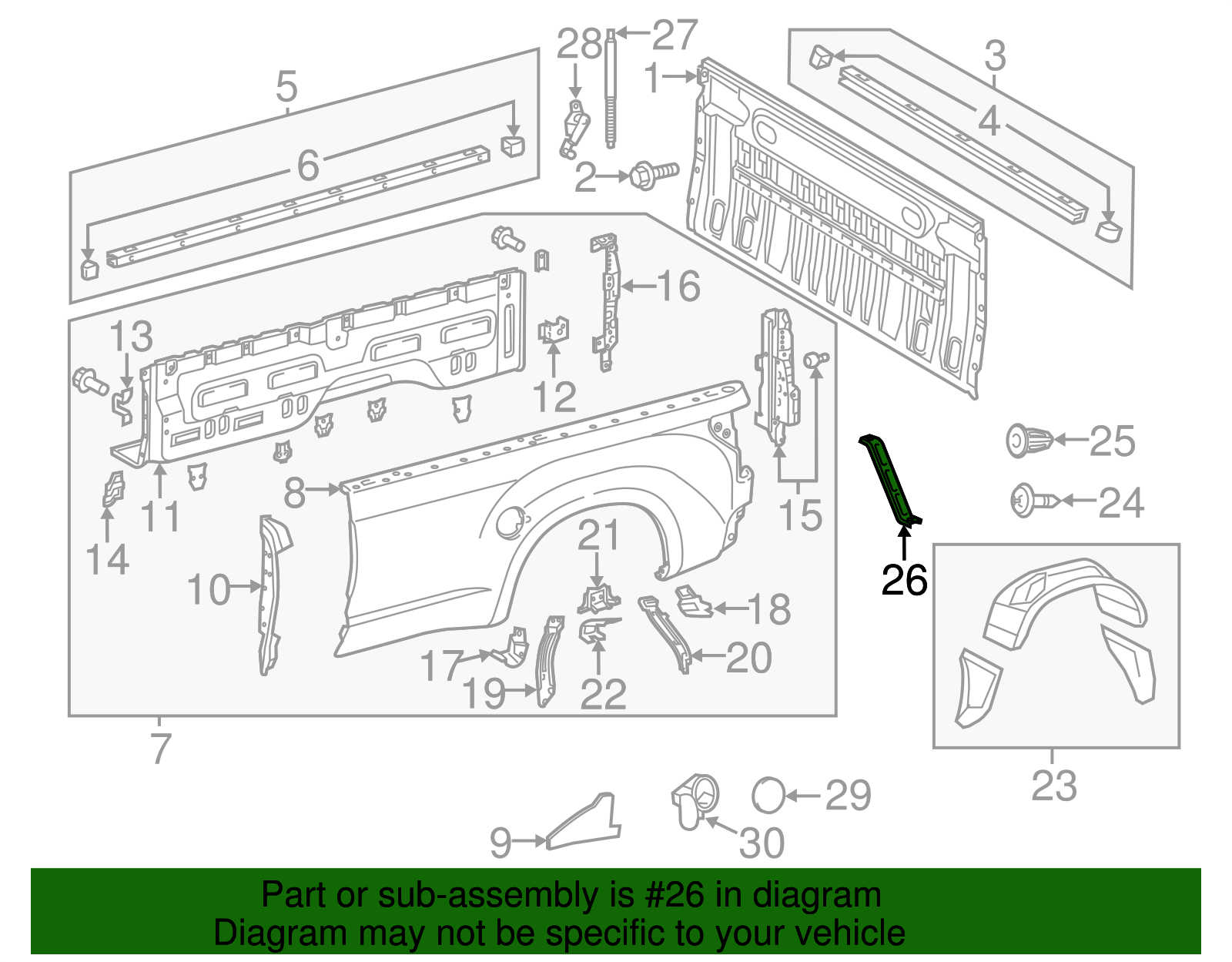 2007-2021 Toyota Tundra Brace, Side Panel Skirt, Rear 65521-0C010 ...