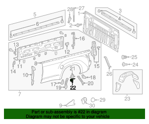 2014-2021 Toyota Tundra Skirt Bracket 65683-0C020 | Toyota Parts