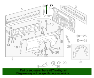 2007-2021 Toyota Tundra Tailgate Lift Support (Left) 66140-0C030 | OEM ...