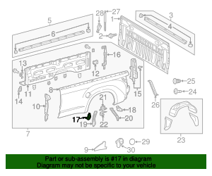 65607-0C010 - Quarter Panel Splash Shield - 2007-2020 Toyota Tundra ...