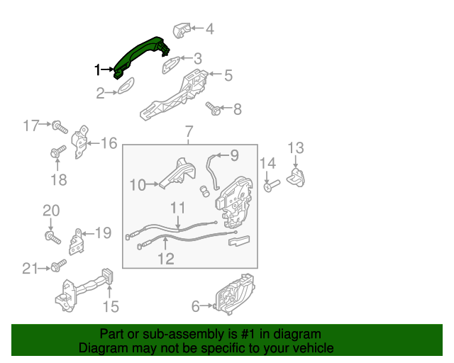 82661-H8000 - Handle, Outside 2018-2021 Kia Rio | Kia.Parts Store