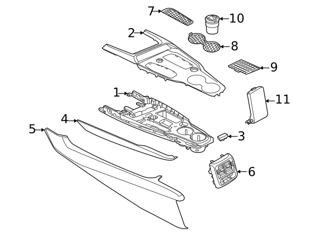 2022-2024 Audi e-tron GT Upper Trim 4J3-864-147-A-25D | Audi USA Parts