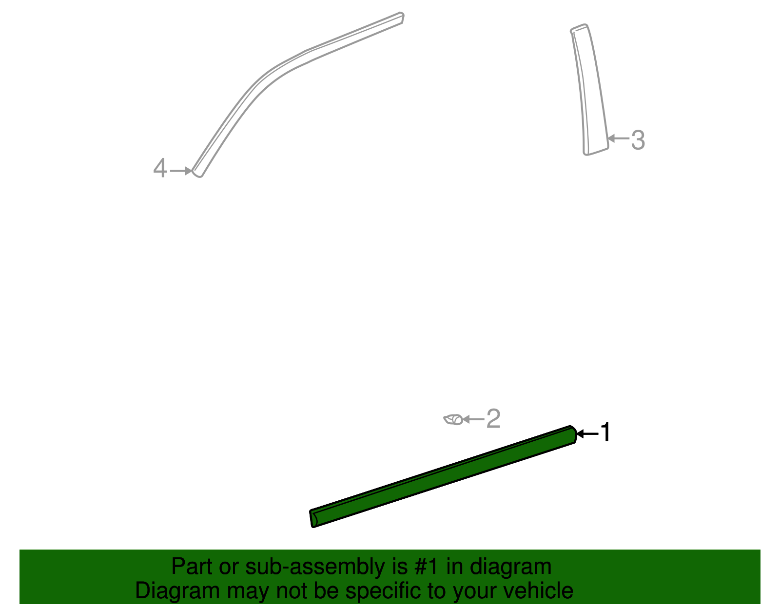 2000-2002 Hyundai Accent Body Side Molding 87721-25000 | Retail ...