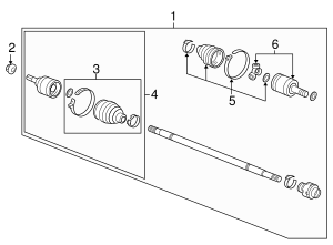 2014-2015 Honda Civic Drive Shaft Assembly, L 44306-TR3-A51 | OEM Parts Online