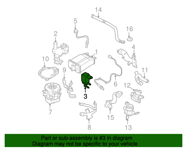 2004-2021 Subaru Vapor Canister Purge Solenoid 16102AA391 | OEM Parts ...