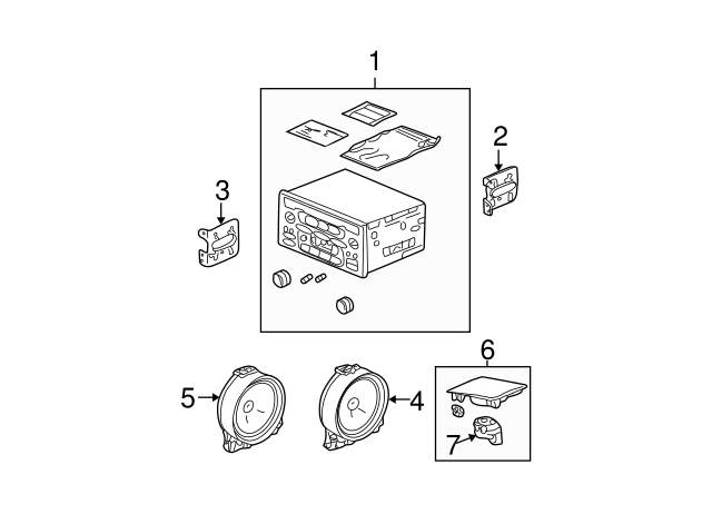 39120-SEL-902 - Speaker Assembly (17CM) (Single)(Front) (Matsushita) - 2002-2006 Honda CR-V ...