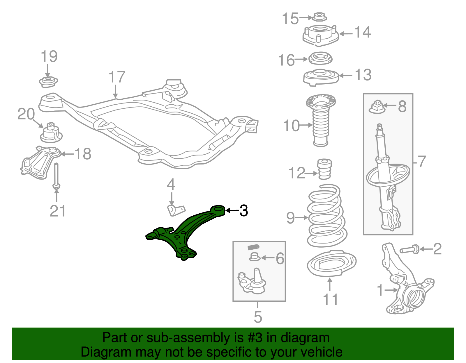 Genuine Toyota Suspension Control Arm (Left, Front, Lower) part# 48069 ...