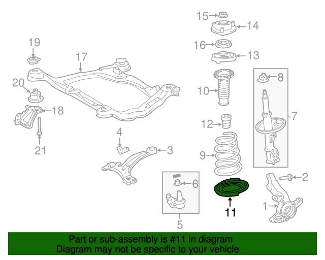 48158-08010 - Lower Insulator - 2011-2020 Toyota | OEM Genuine Toyota Parts
