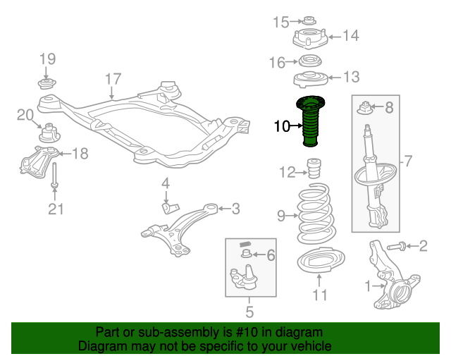 48157-08020 - Coil Spring Insulator (Left, Right, Front, Upper) - 2011 ...